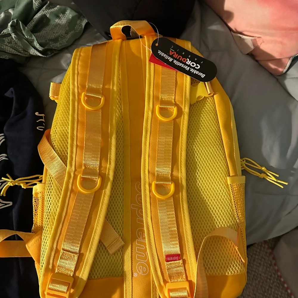 Supreme | Bags | Supreme Yellow Backpack | Poshmark